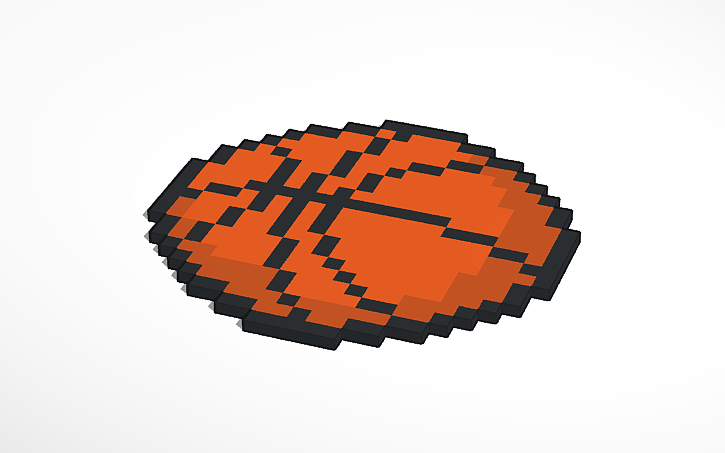 3D design Pixel Basketball - Tinkercad