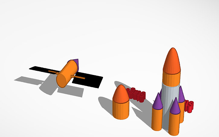 3D design ROCKET STAGES - Tinkercad