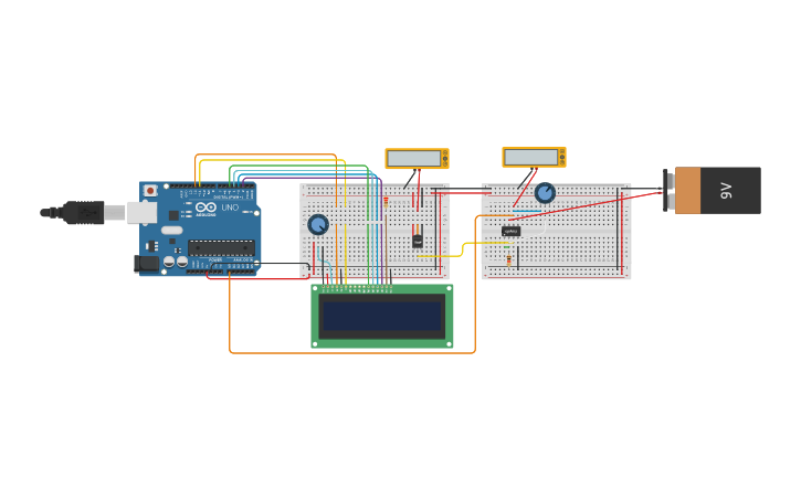 Circuit design TMP temperatura sensor - Tinkercad