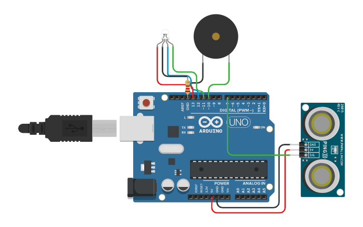 Circuit design Landing Detection - Tinkercad