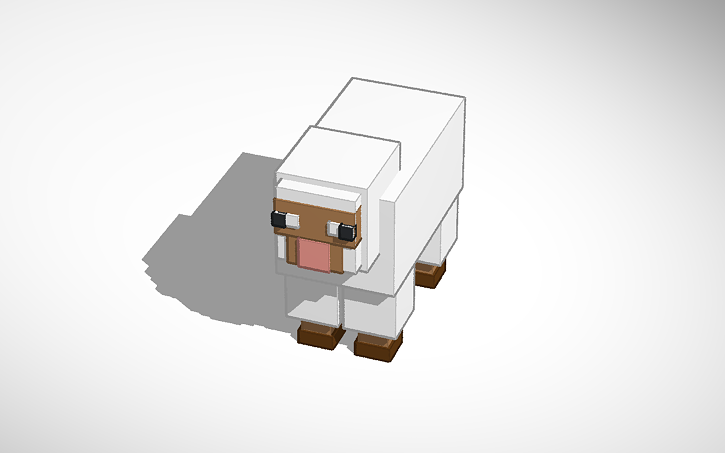 3D design minecraft sheep (FIX) - Tinkercad