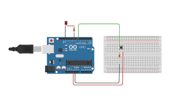 Circuit Design 2 5led控制 Tinkercad