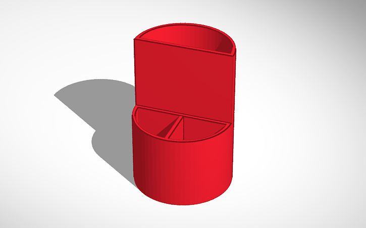 3D design Red Pen Holder | Tinkercad
