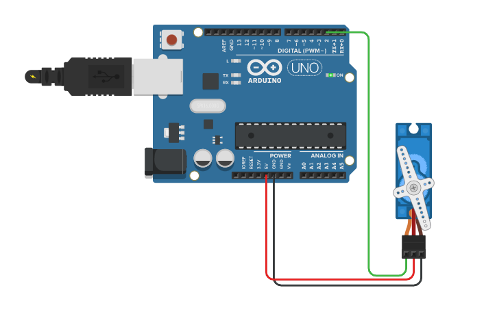 Circuit design Servo servo - Tinkercad
