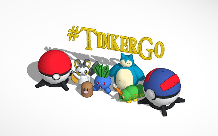3D design Gotta Catch 'Em All! #TinkerGo #Pokemon - Tinkercad