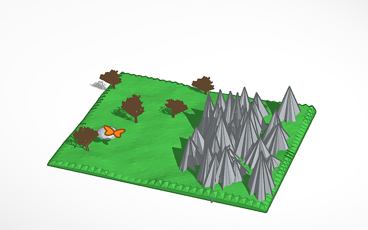 3D design starter Grassland biome | Tinkercad