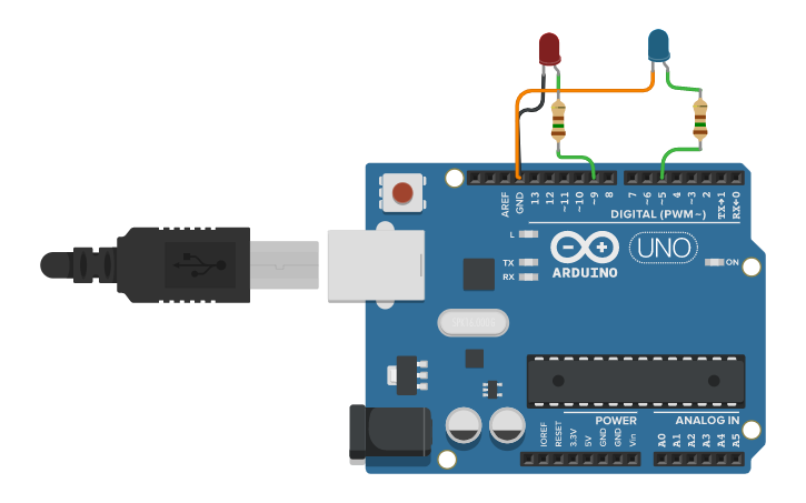 Circuit design Clase 6 - Práctica 1 Arduino - Tinkercad