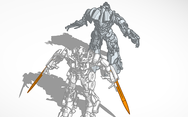 3D design Optimus Prime and Megatron - Tinkercad