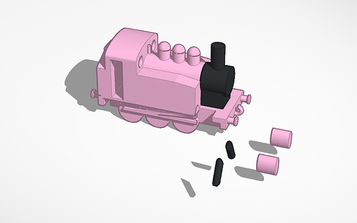 3D design Rosie the Pink engine - Tinkercad