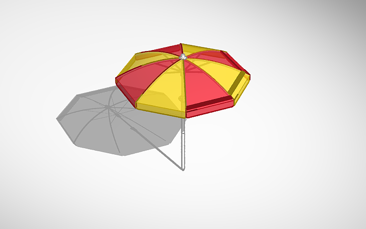 3D design Beach Umbrella - Tinkercad