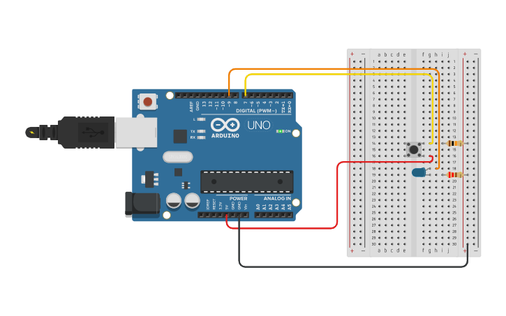 Circuit design Botão 3 - Tinkercad