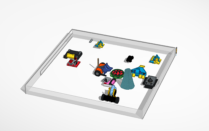 3D design Battlebots sim lab - Tinkercad