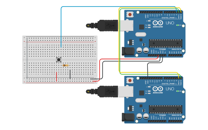 Circuit design UART Communication - Tinkercad