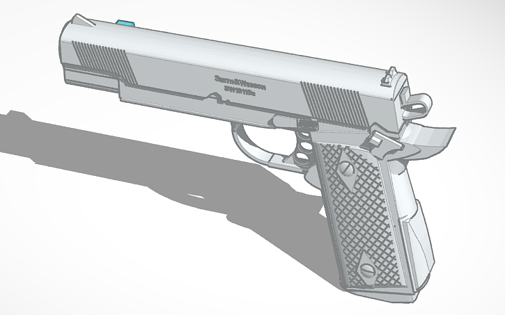 3d Design Hand Gun Tinkercad