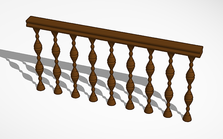 3D design Luxury Handrail - Tinkercad