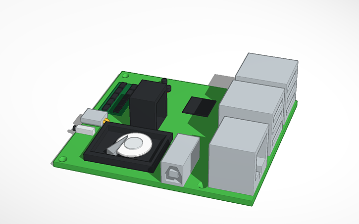3D design rasberry pi - Tinkercad