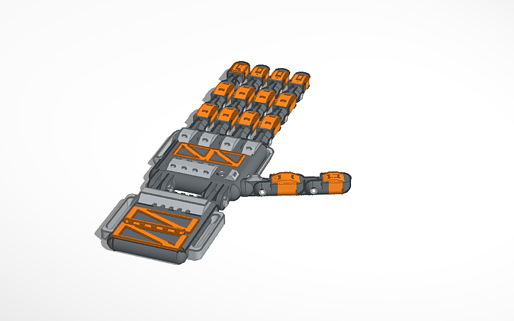 3D design Bionic Hand Prototype - Tinkercad