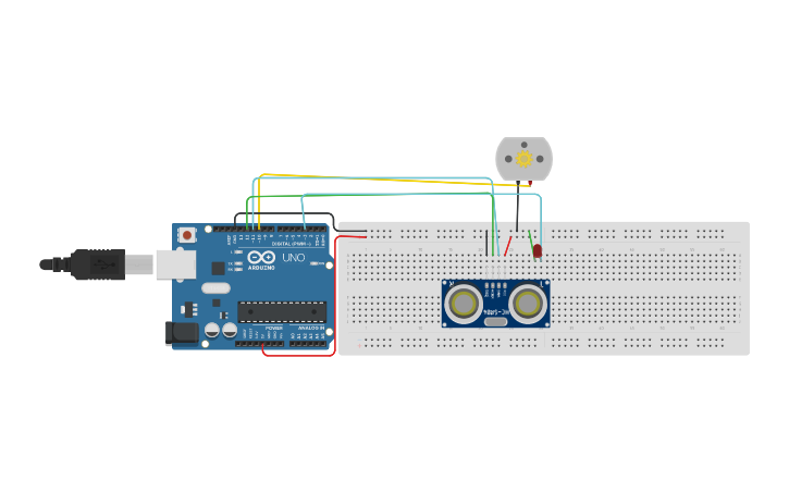 Circuit design ARDUINO SENSOR CON MOTOR DIEGO PEREZ | Tinkercad