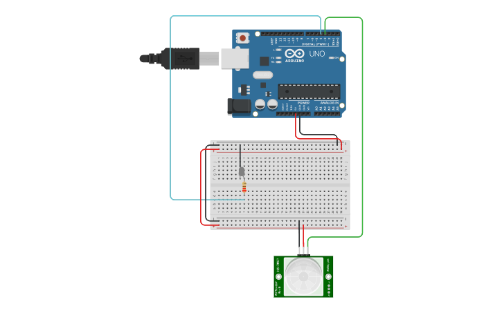 Circuit Design Pir Sensor Tinkercad