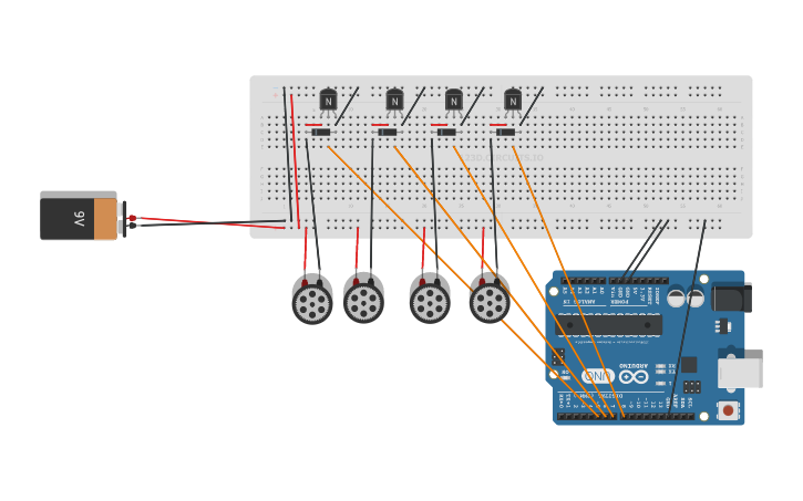 Circuit Design Lancaster Startup Arduino 4 Dc Motors Tinkercad