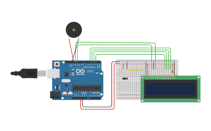 Circuit design Buzzer If Condition - Tinkercad
