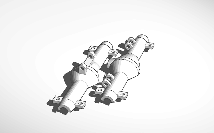3D design Animus 18 sc solid rear axle with suspension tabs | Tinkercad