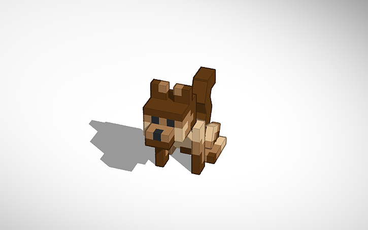 3D design minecraft squirrel - Tinkercad