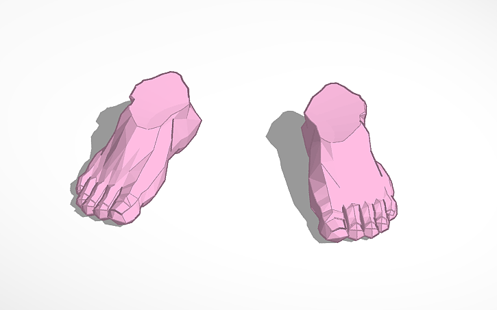 3D design kirby with realistic feet - Tinkercad