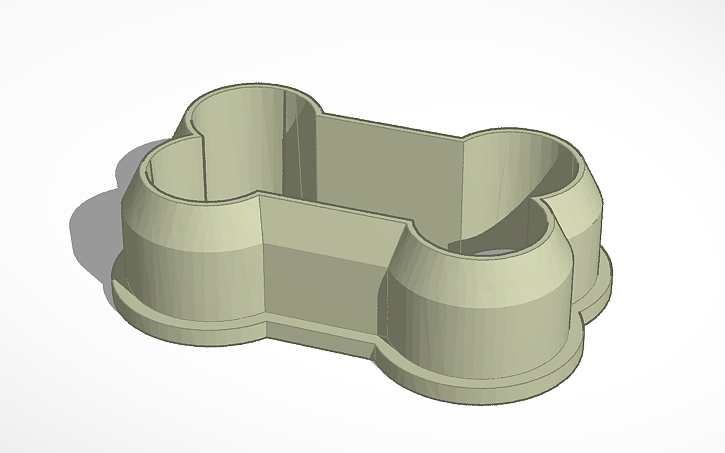 3D design dog bone cookie cutter small - Tinkercad