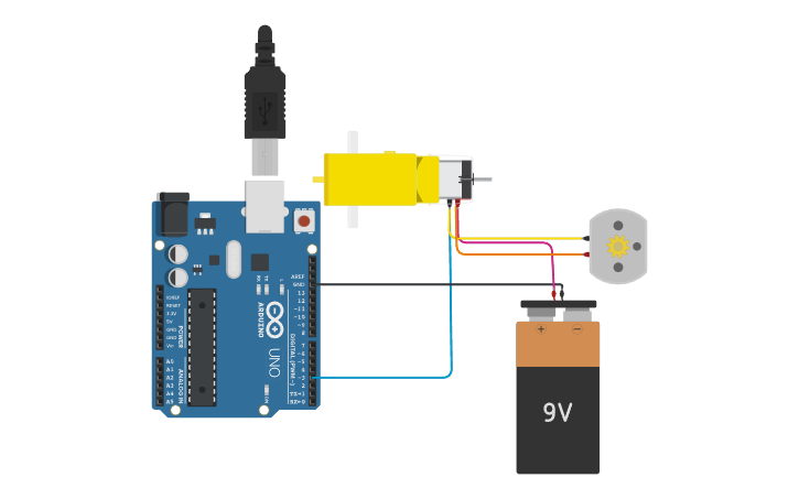 Circuit design Motor de aficionado (L298N) - Tinkercad