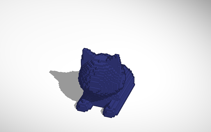 3D design pixel cat - Tinkercad