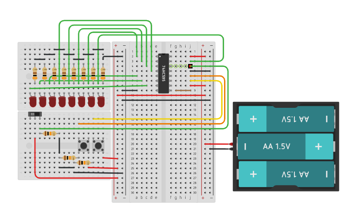 Circuit design Ders 19-Shift Register 74HC595 | Tinkercad Circuit design Ders 19-Shift Register 74HC595 | Tinkercad