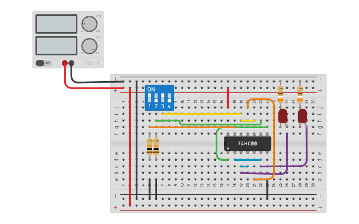 Circuit design SR Síncrono - Tinkercad
