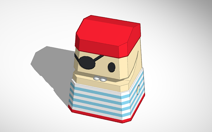 3D design Kaptajn Hack Krop - Tinkercad