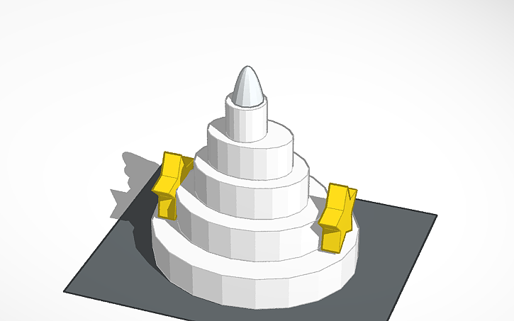 3D design birthday cake - Tinkercad