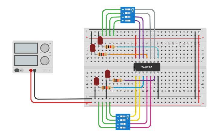 Circuit Design Nand Gate Tinkercad