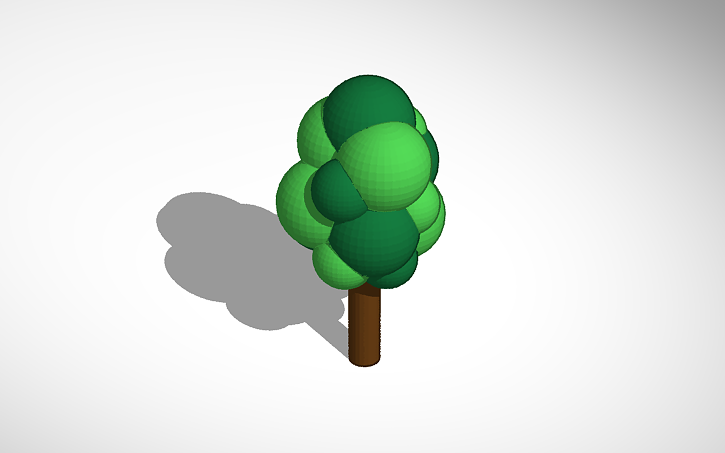 3D design Model tree 1/4 inch scale - Tinkercad