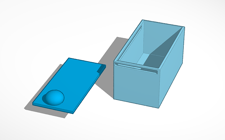 3D design box with slide - Tinkercad