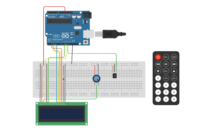 Circuit design IR Remote Code - Tinkercad