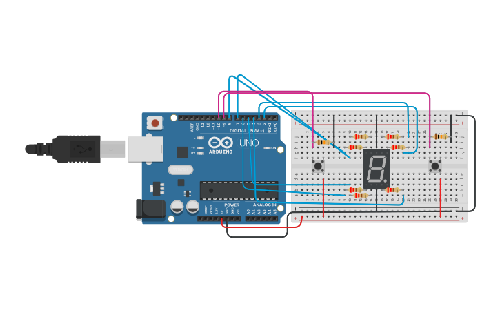 Circuit design Ejercicio #3 - Tinkercad