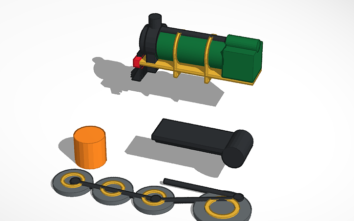 3D design Steam Train - Tinkercad
