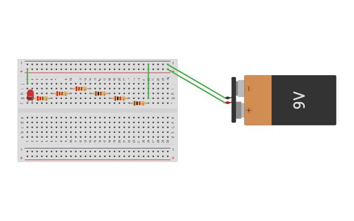 Circuit design Series Circuit - Tinkercad