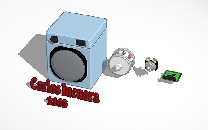 3D design Lavadora - Tinkercad