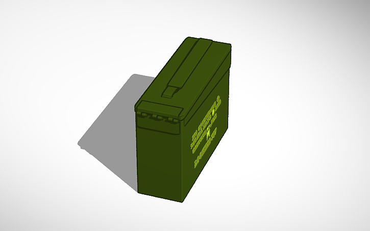 3D design ammo box - Tinkercad