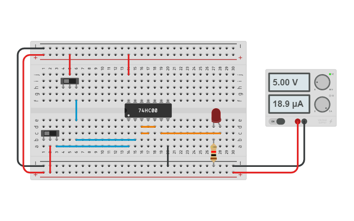 Circuit design AND GATE USING NAND GATE | Tinkercad