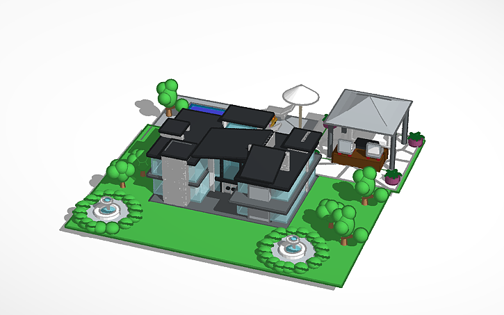 3D design 𝓜𝓞𝓓𝓔𝓡𝓝 𝓗𝓞𝓜𝓔 - Tinkercad