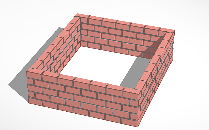3D design Brick wall - Tinkercad