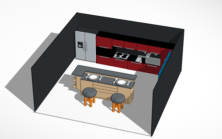 3D design kitchen of Inar - Tinkercad