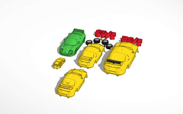 3D design mitsubishi FTO body 1/32 et 1/43 slot - Tinkercad