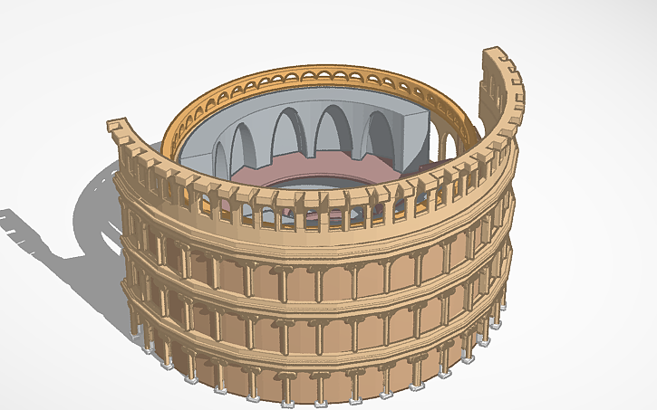3D design Coliseum rumanum - Tinkercad